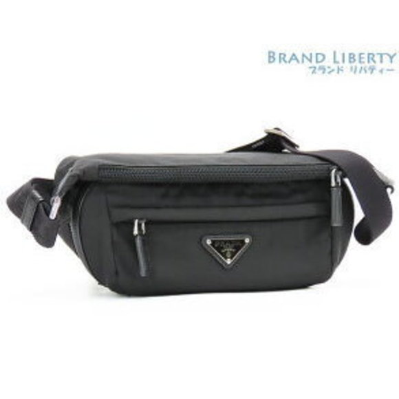 Prada | Bags | Prada Re Nylon Saffiano Triangle Body Bag Bum Waist ...